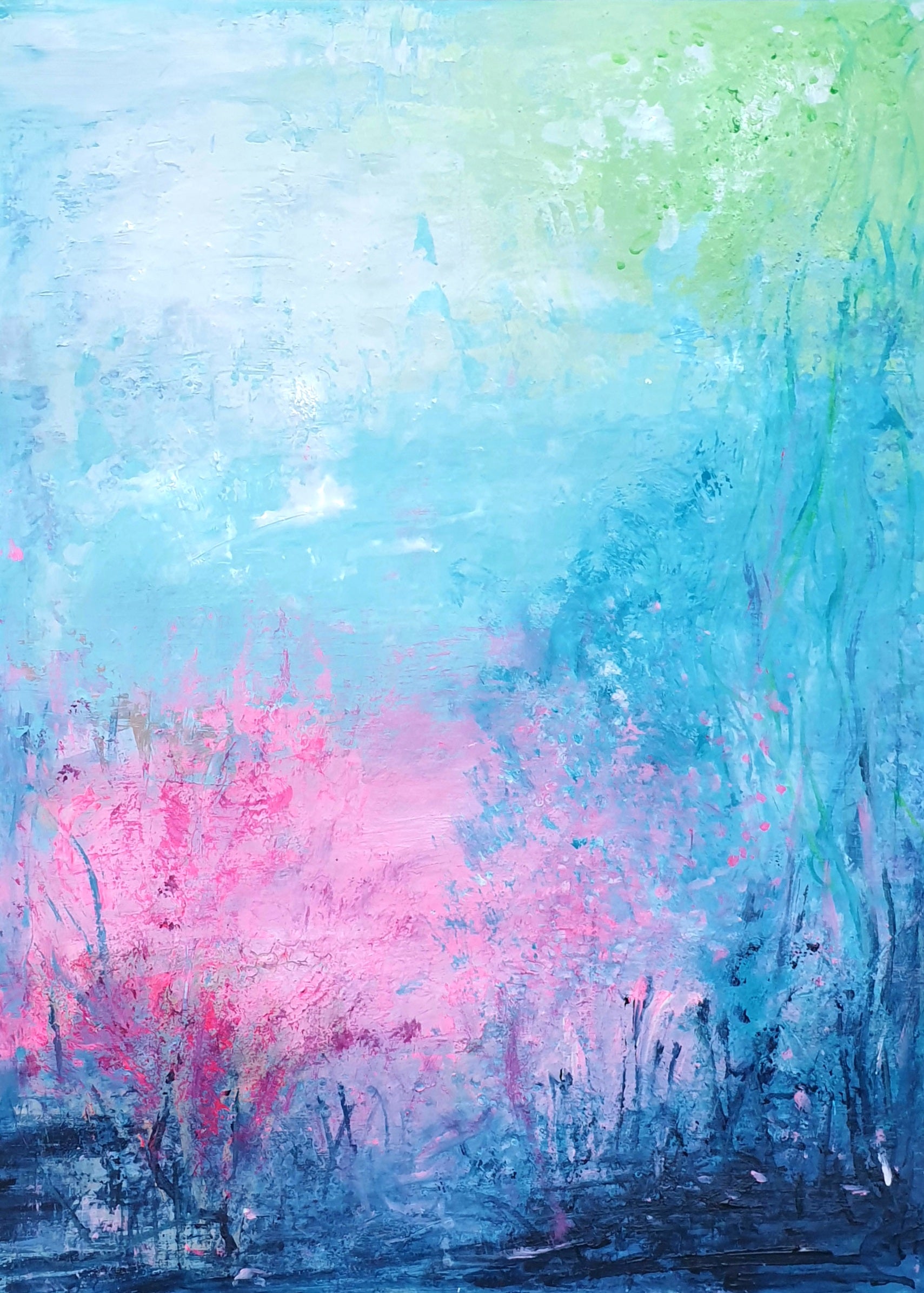 Abstracts, abstracts on paper, colorful abstracts on canvas, joyful art ...